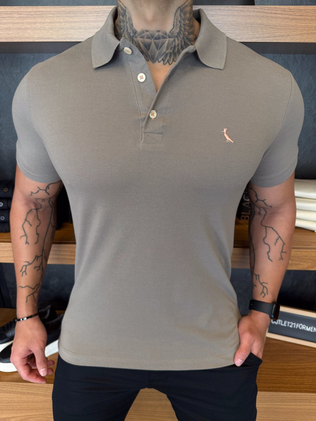 Polo Reserva Logo Peito - Cinza Lua